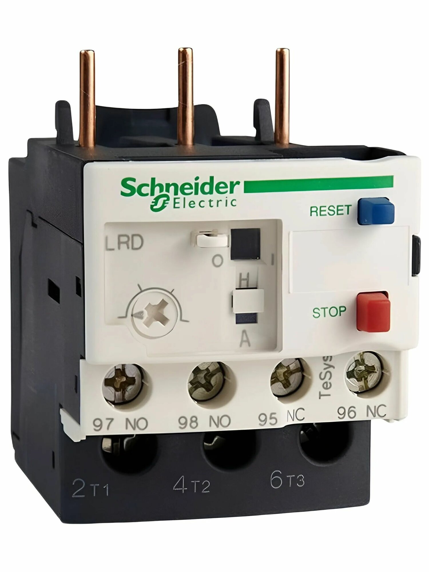LRD03 Schneider Electric, реле перегрузки тепловое 0.25.0.4А, класс 10A, контакты 1но+1нз, винтовые клеммы.