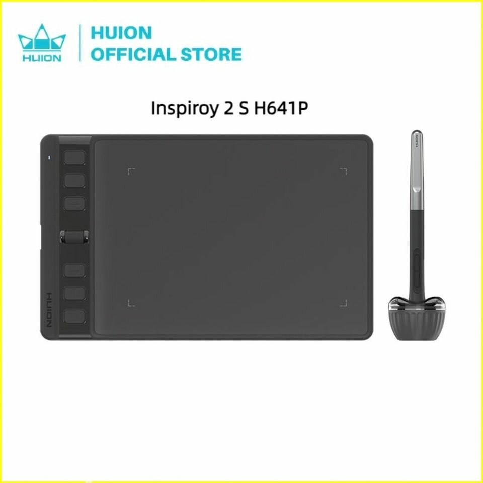 Графический планшет HUION Inspiroy 2 S H641P, формат A4, черный, коричневый