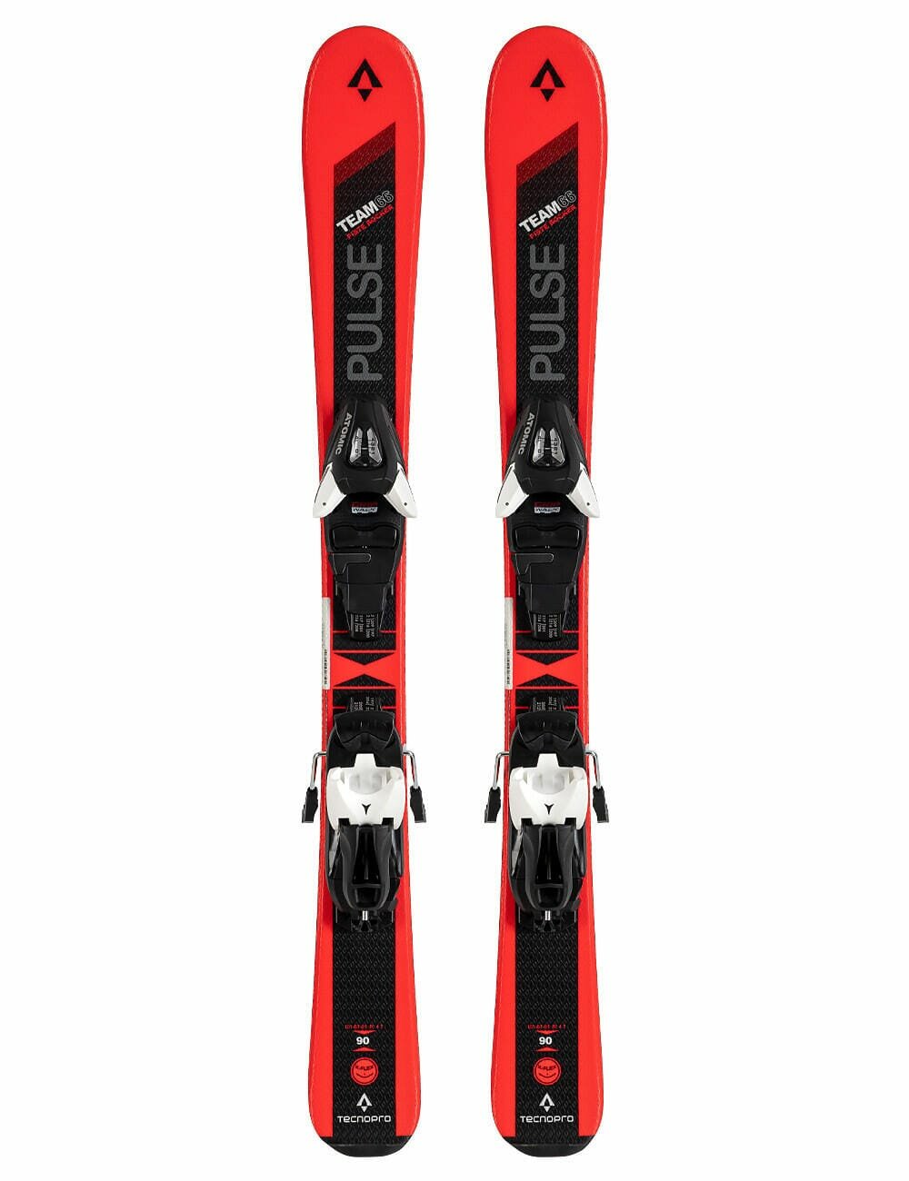 DECATHLON лыжный комплект горный Tecno TECNOPRO PULSE TEAM, черно-красный, 70 см