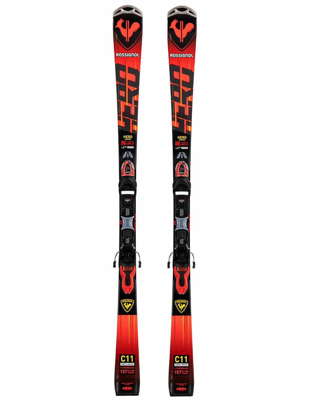 DECATHLON Лыжный комплект горный Rossignol HERO LTD - LIMITED EDITION + крепления LOOK XPRESS11 GW, черный/красный, 172 см