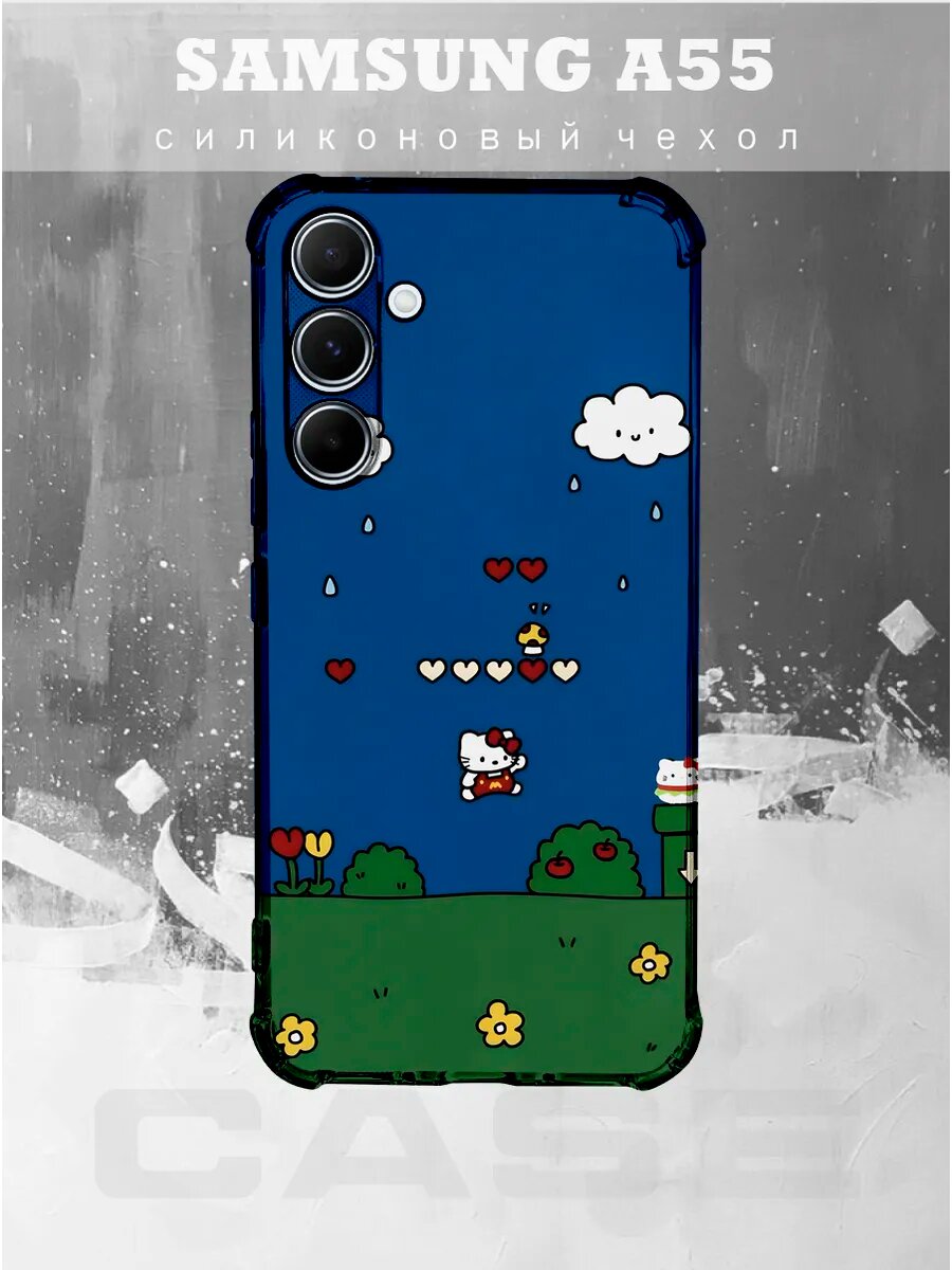 Чехол на SAMSUNG A55 с принтом хелло китти