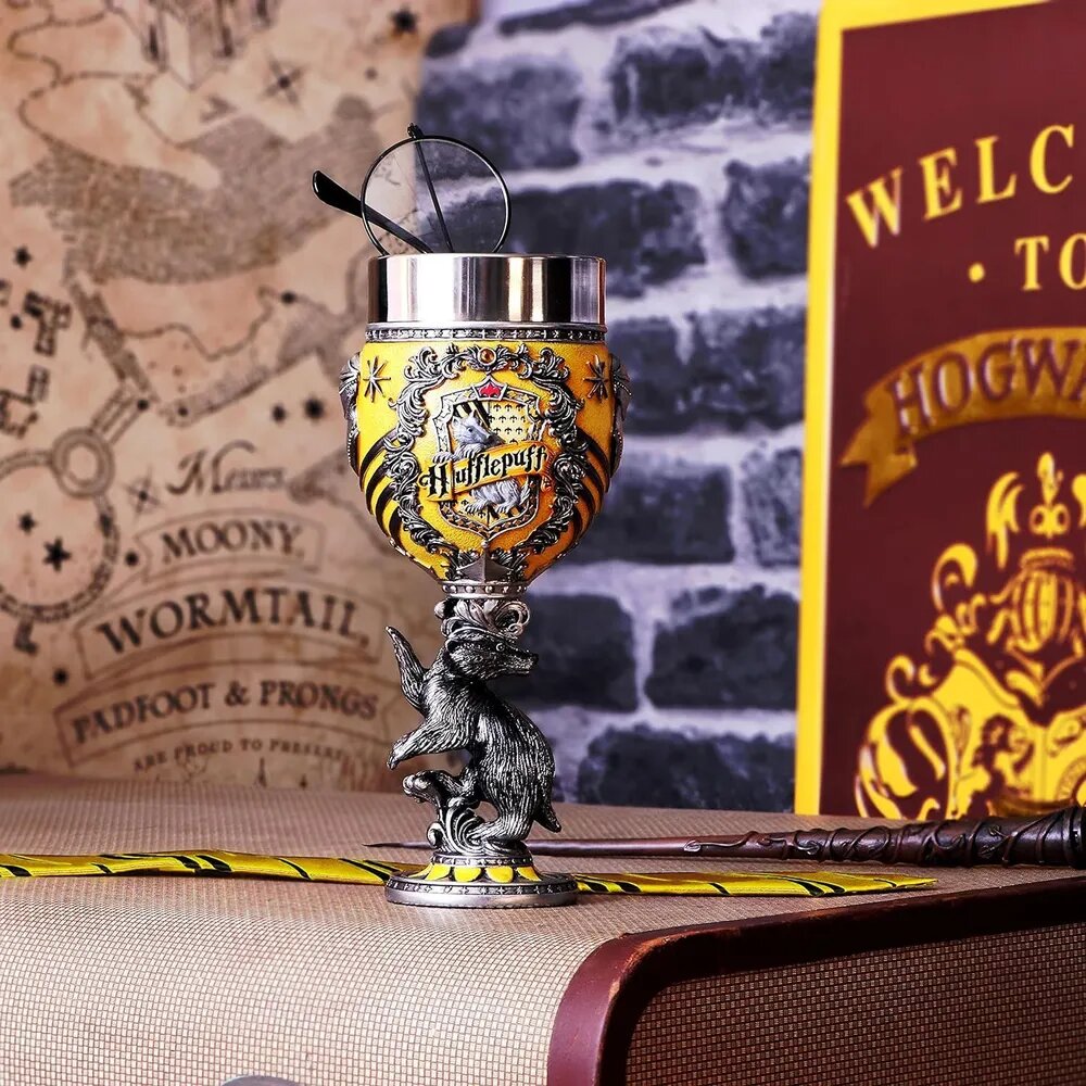 SkyTrade Бокал "Желтая крыса" 200 мл, 1 шт, Harry Potter, Hufflepuff, Смола, Нержавеющая сталь, Высота 20 см