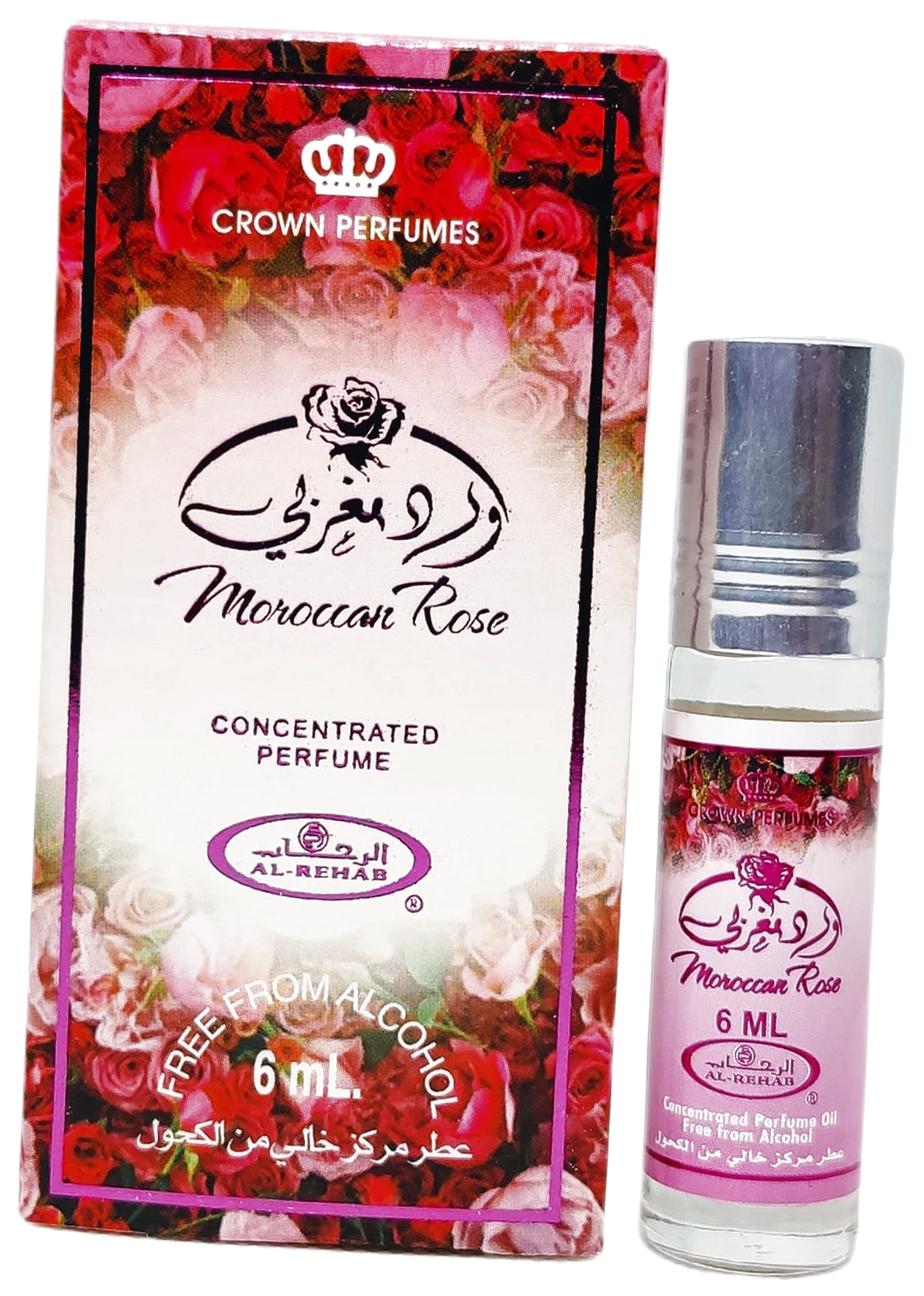 Moroccan Rose от Al Rehab - масляный парфюм роллер 6 мл для женщин и мужчин, Марокканская Роза