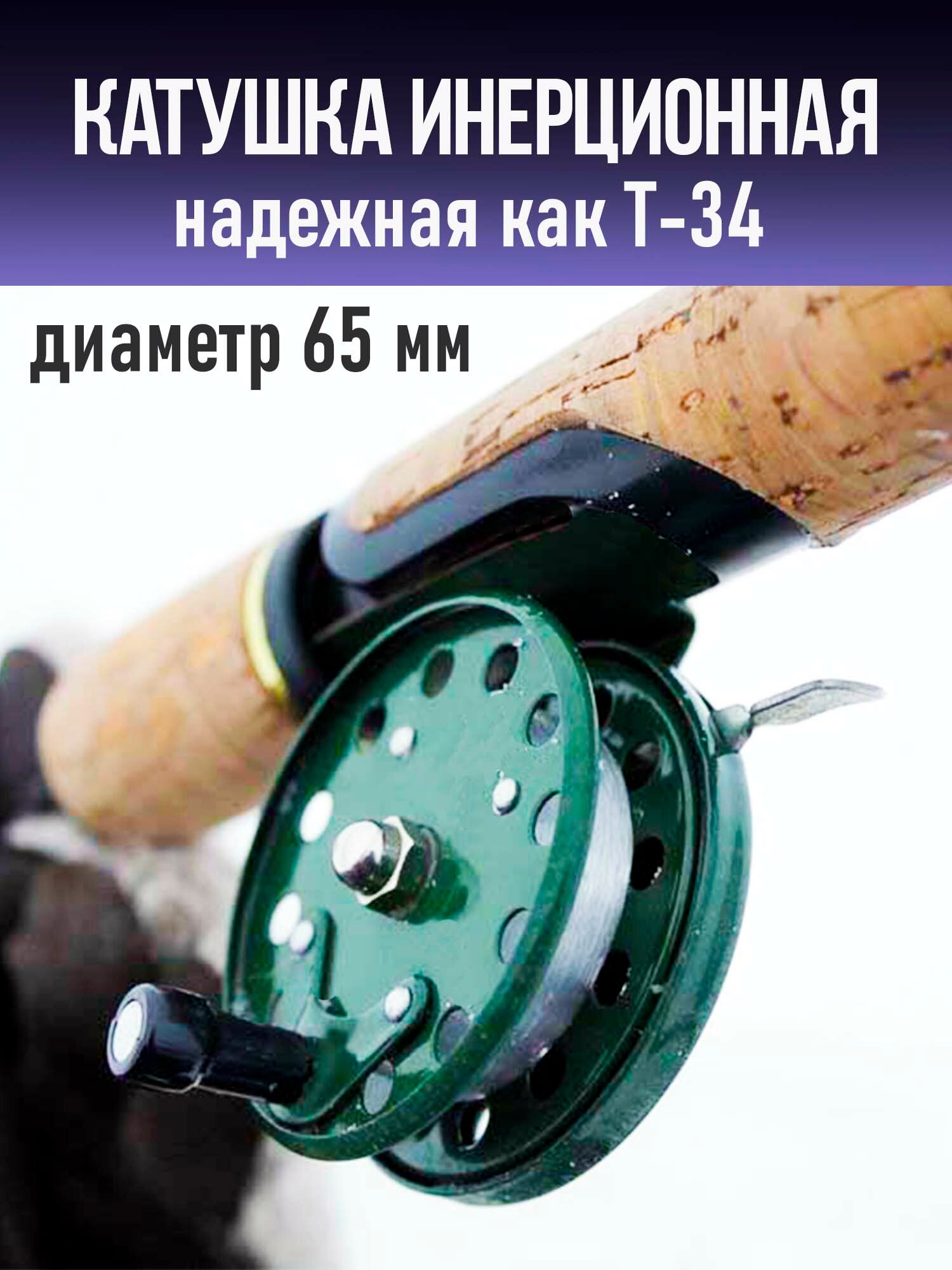 Катушка инерционная металлическая для рыбалки для поплавочной удочки