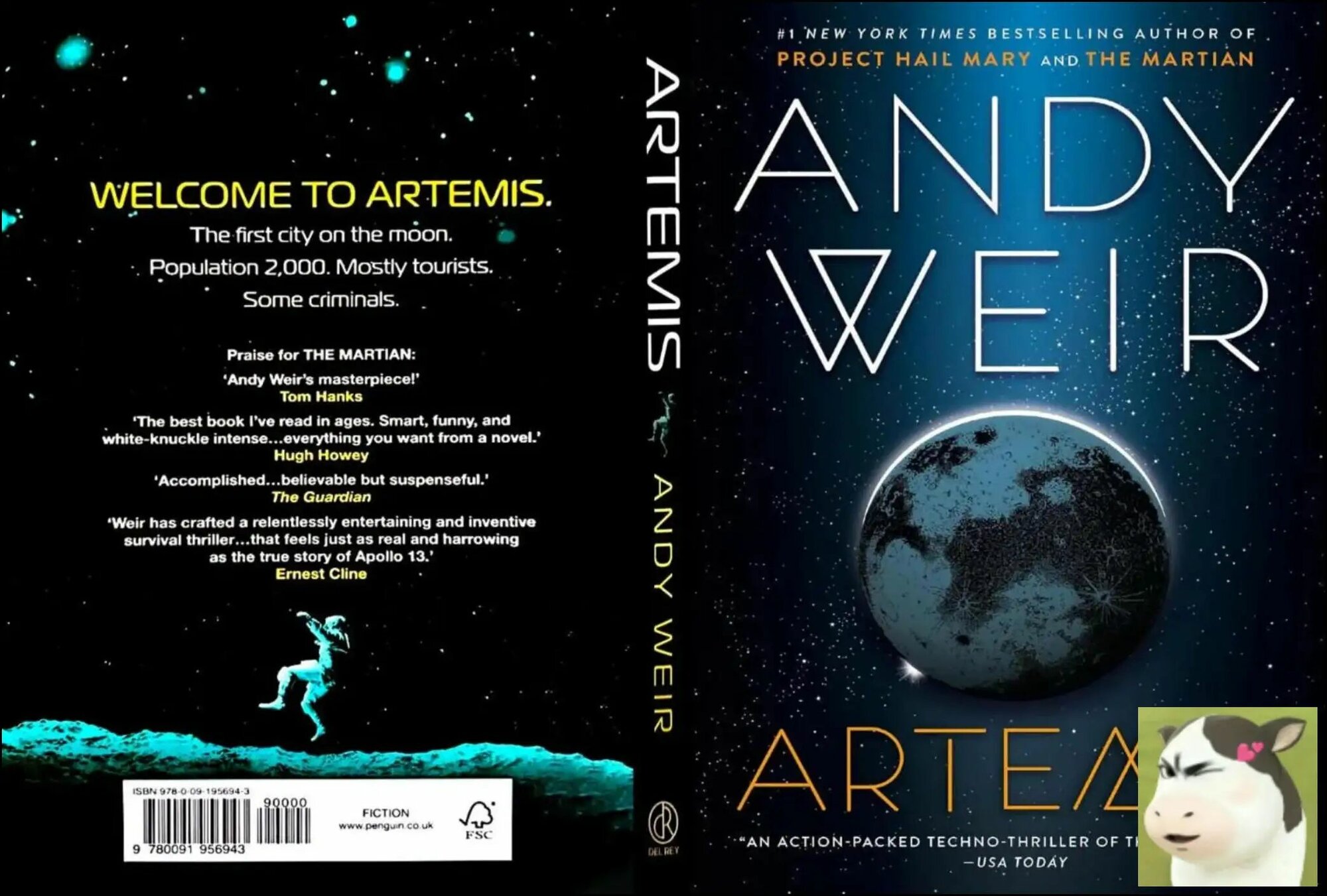 Artemis by Andy Weir Sci-Fi Thriller Moon Colony Fiction English Novel