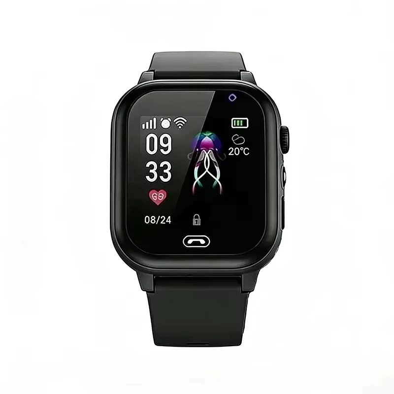 Lenovo 5G детские умные часы с GPS и камерой 8K Черный, Black/