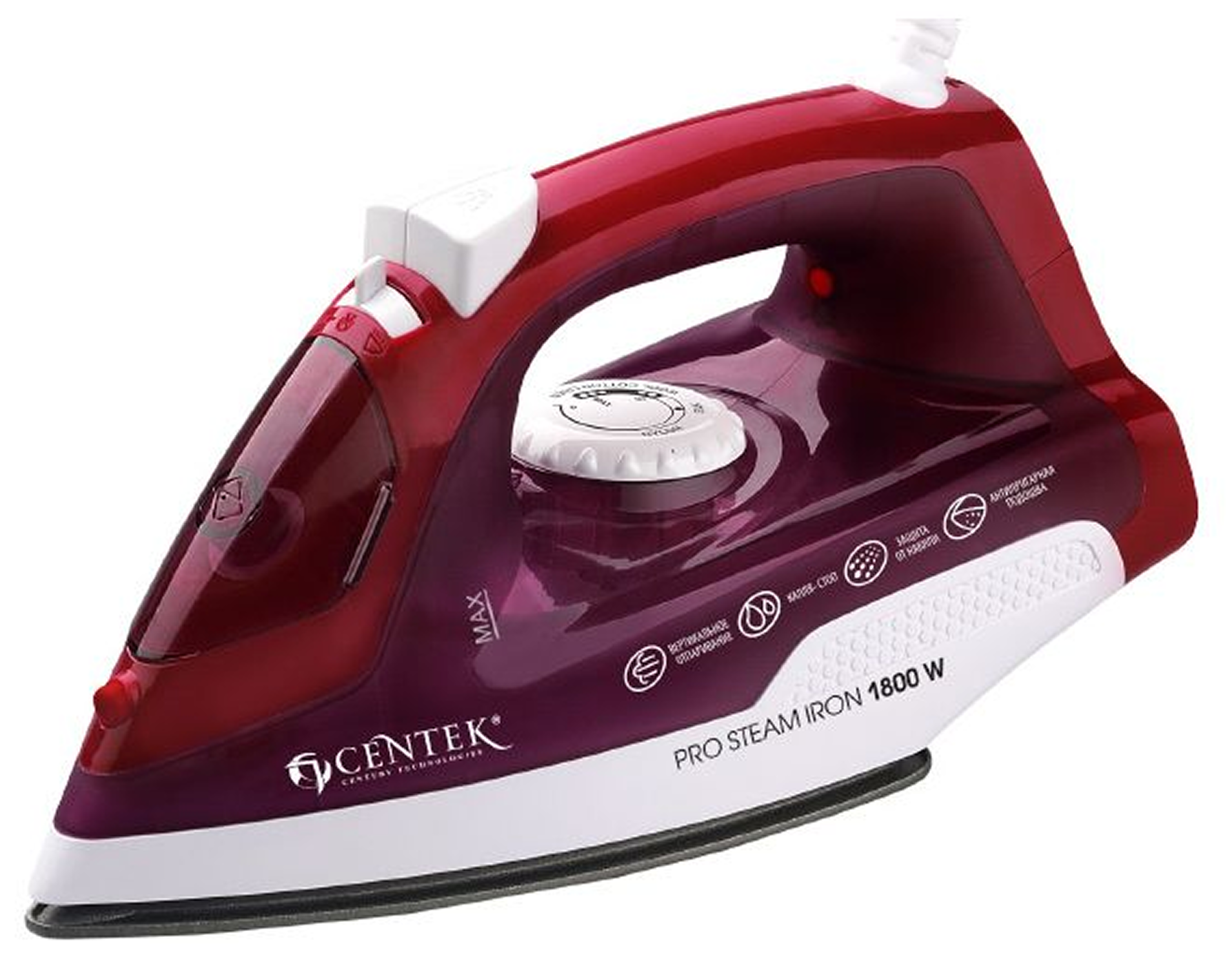 Утюг Centek CT-2347, вертикальное отпаривание, шаровое крепление