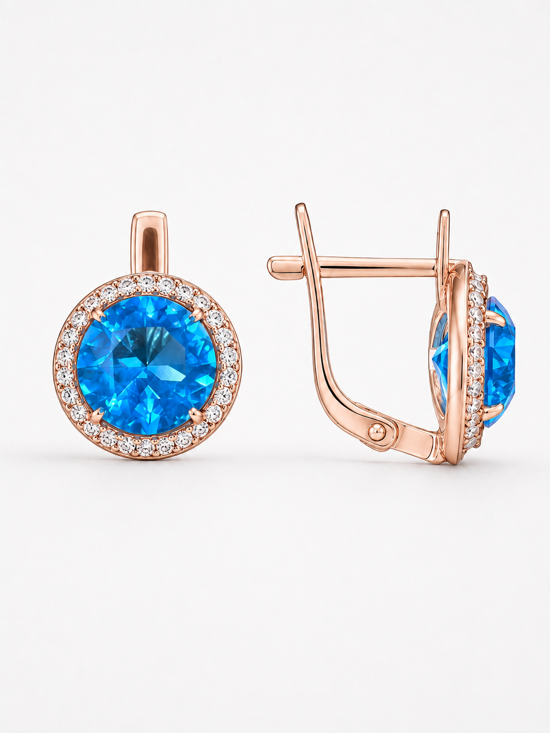 Серьги Давыдов, серебро, 925 проба, золочение, топаз синтетический