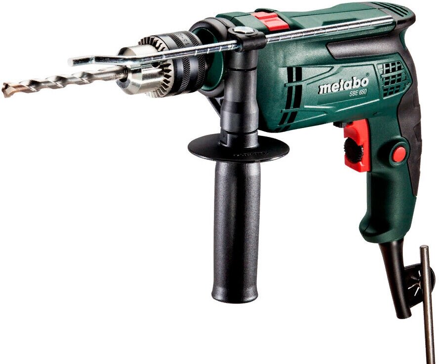 Сетевые дрели и шуруповерты Metabo Дрель ударная Metabo SBE 650 650Вт ключевой реверс (600742000)