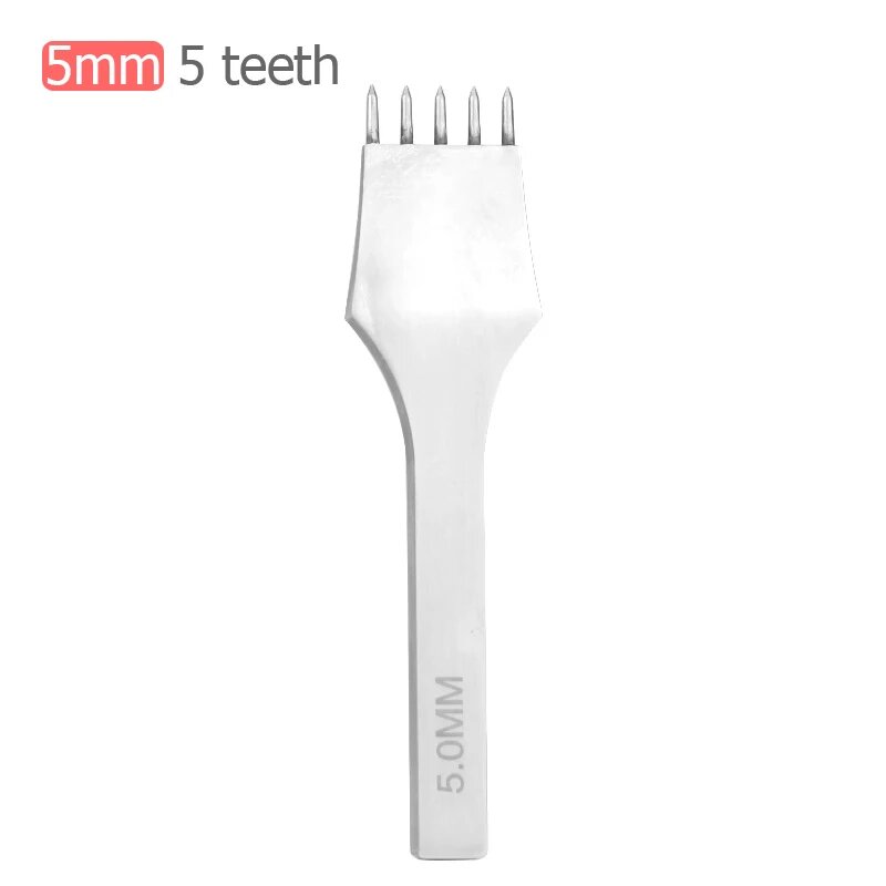 Железный пробойник для кожи 3/4/5 мм 5mm 5 teeth