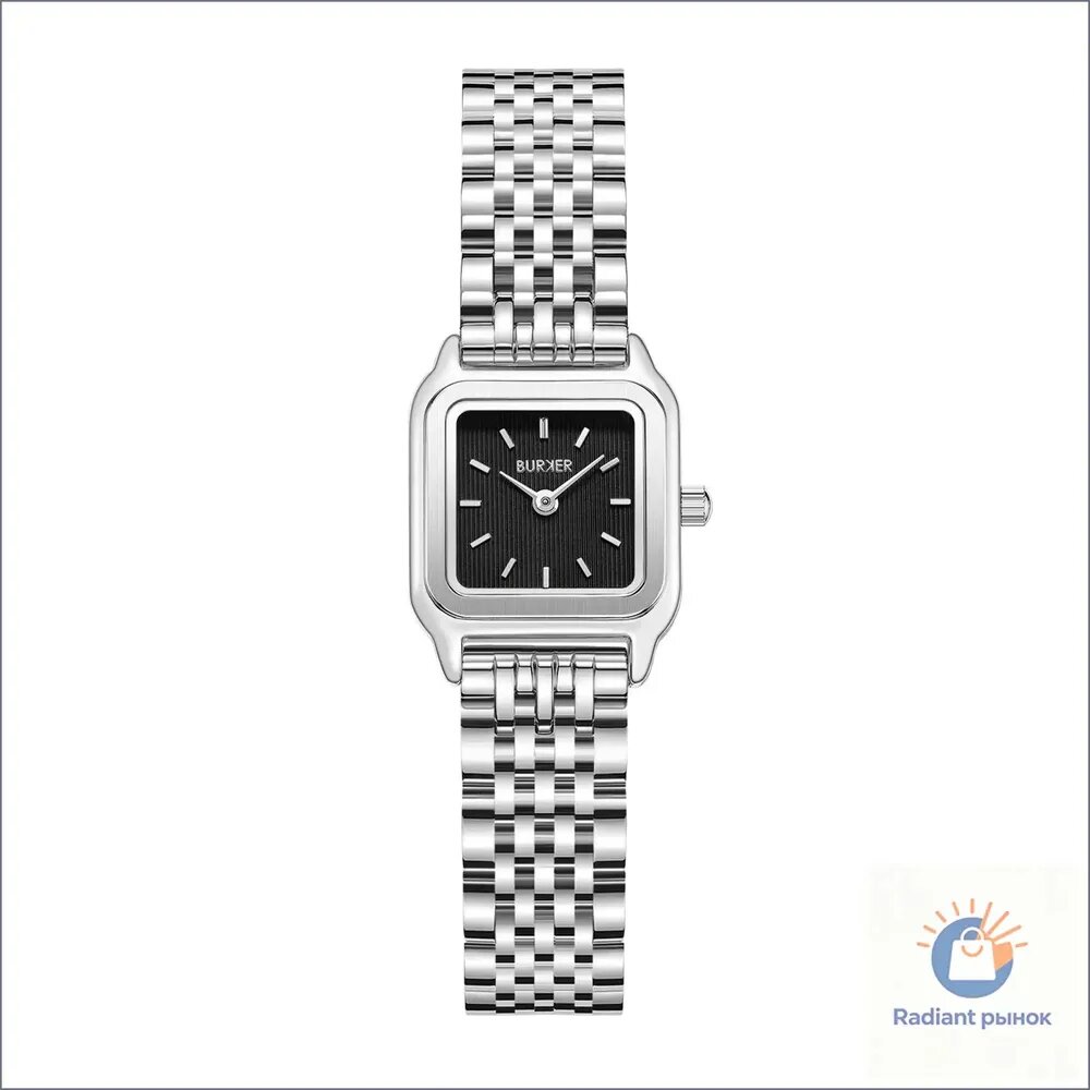 Burker Часы наручные Кварцевые Macy Petite Silver Black
