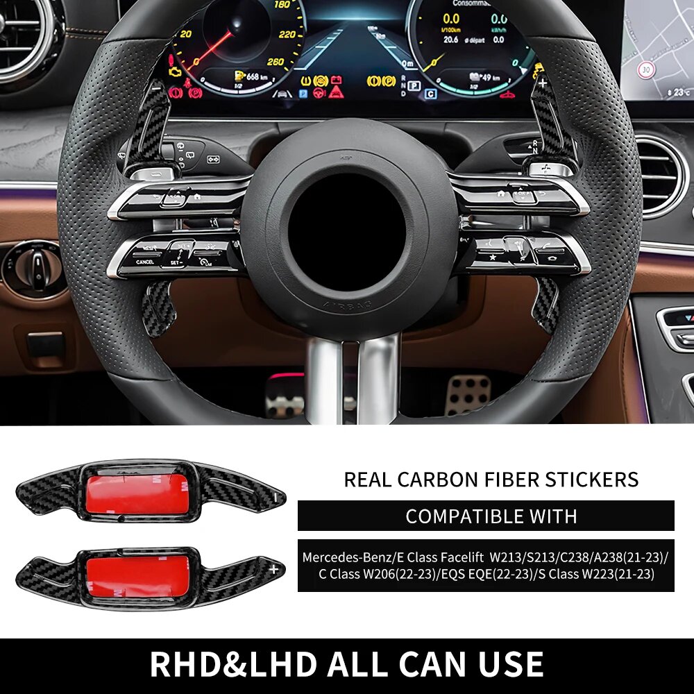 Чехол для Mercedes-Benz C Class W206 E Class W213 S213 C238 A238 S Class W223 EQS EQE Black Carbon