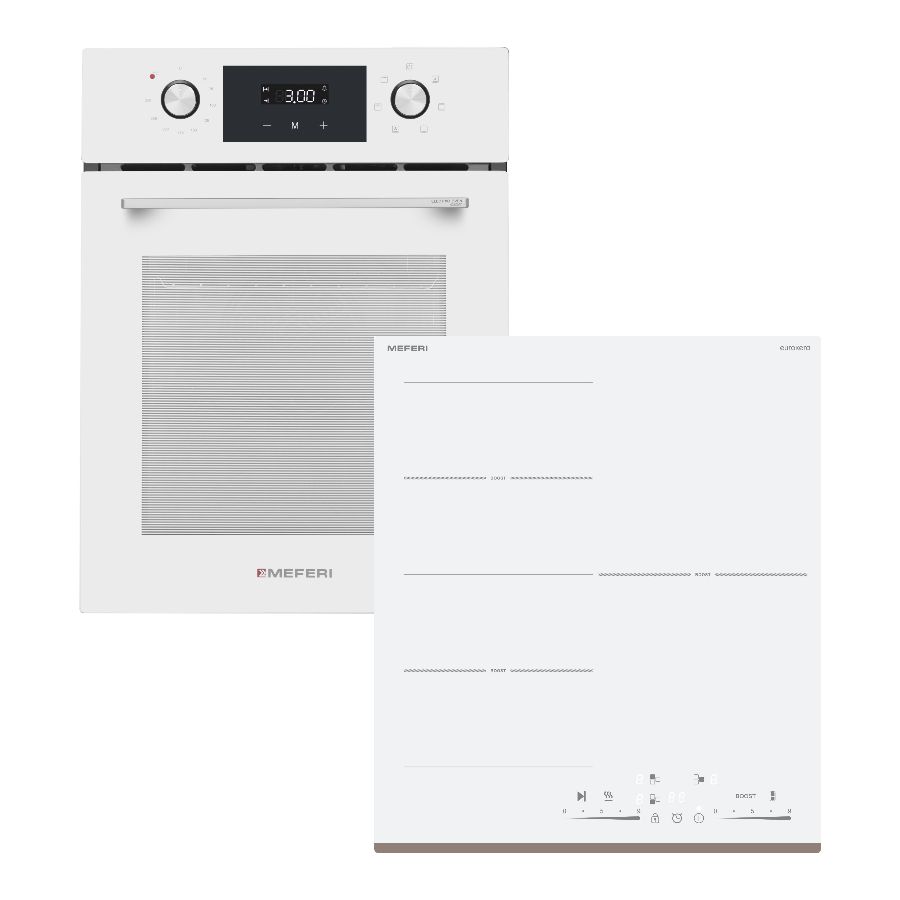 Комплект встраиваемой техники MEFERI 45см белый MS45WH24