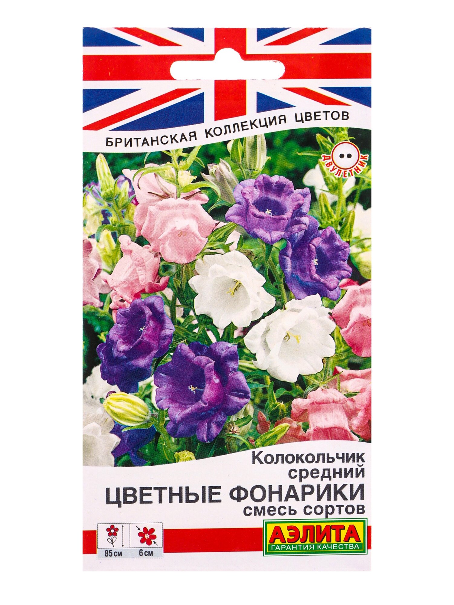 Средний колокольчик «Цветные фонарики» микс, семена цветов, 0.2 г