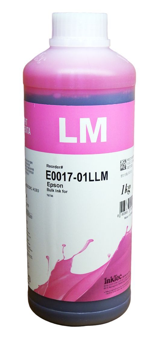 Чернила в канистре для картриджей Epson T6736/T6746, InkTec E0017, 1литр, Light-Magenta
