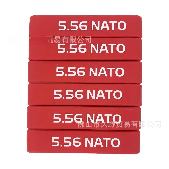 5.56 NATO, красные резиновые ленты для магазина, 6 шт.