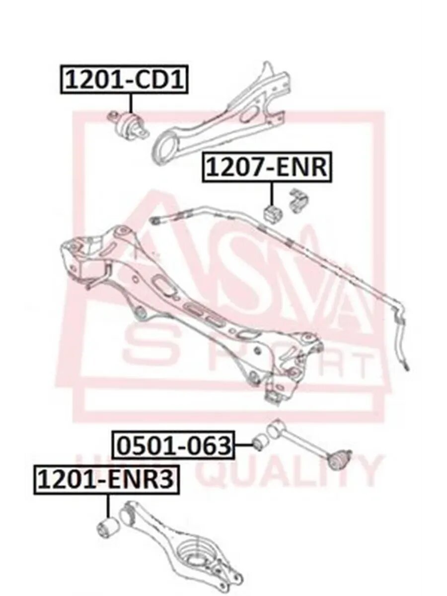 Сайлентблок поперечной тяги FORD C-MAX 2007-, d32мм, задний
