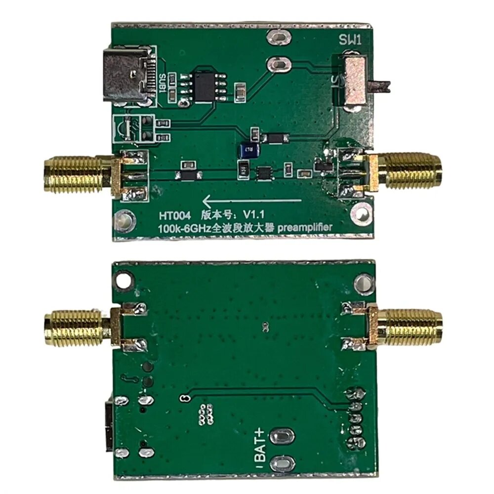 HT004 100K-6Ghz полнодиапазонный малошумящий усилитель, 20dB
