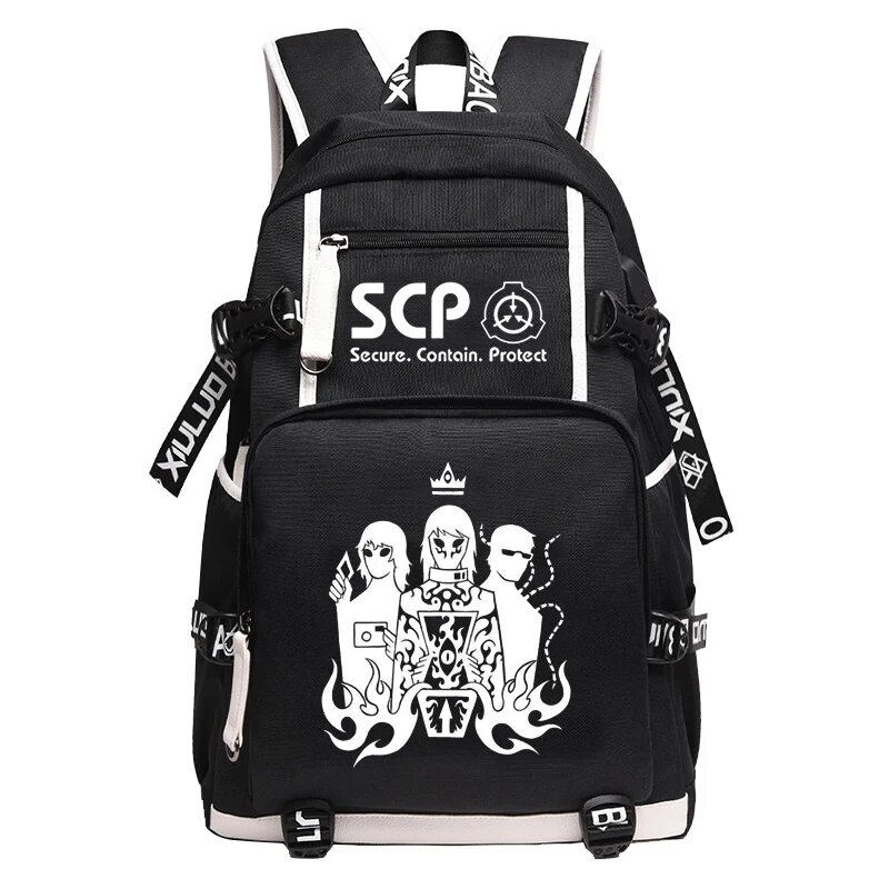 Рюкзак SCP Foundation для студентов, сумка для книг с героями мультфильмов, оксфордские школьные сумки для девочек-подростков, дорожный рюкзак SCP, USB-рюкзак для ноутбука