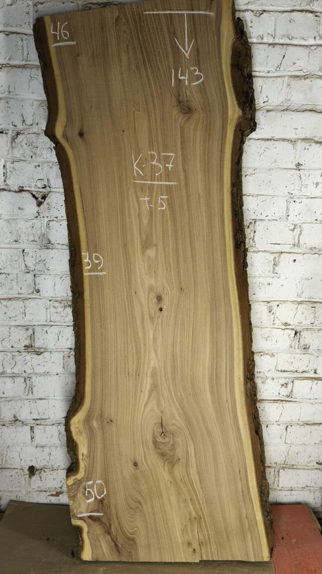 Слэб дерева Карагач К37, выровнен в плоскости, влажность 8-10%