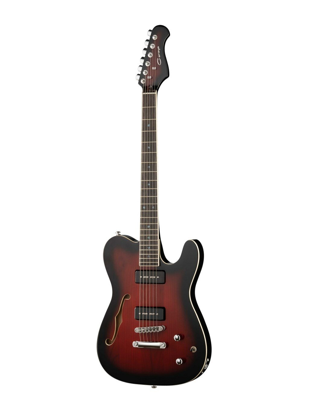 Caraya E219RDS Электрогитара, телекастер с f-вырезом, красный санберст