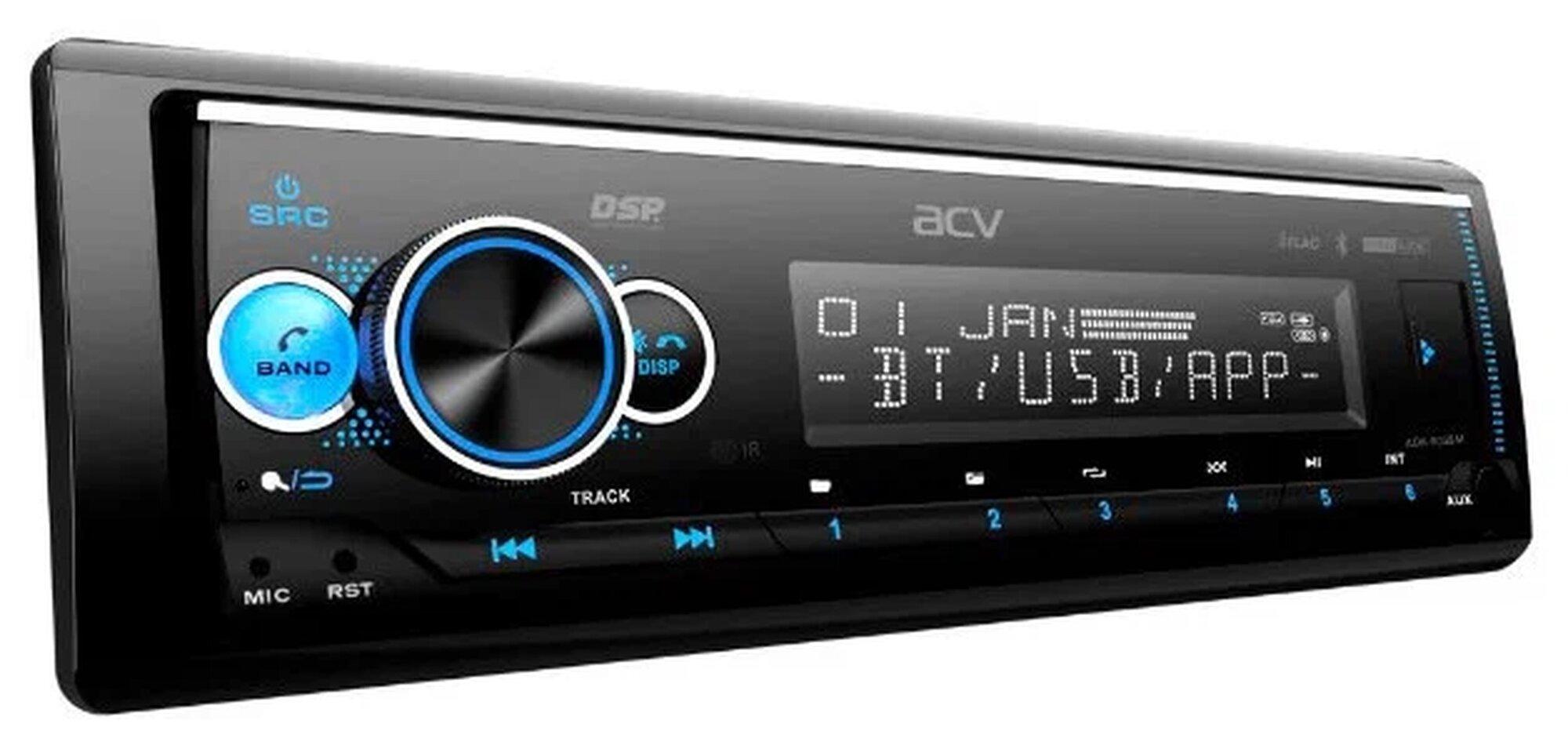 Автомагнитола ACV ADX-903BM, сенсорная, Bluetooth, MP3/WMA/FLAC