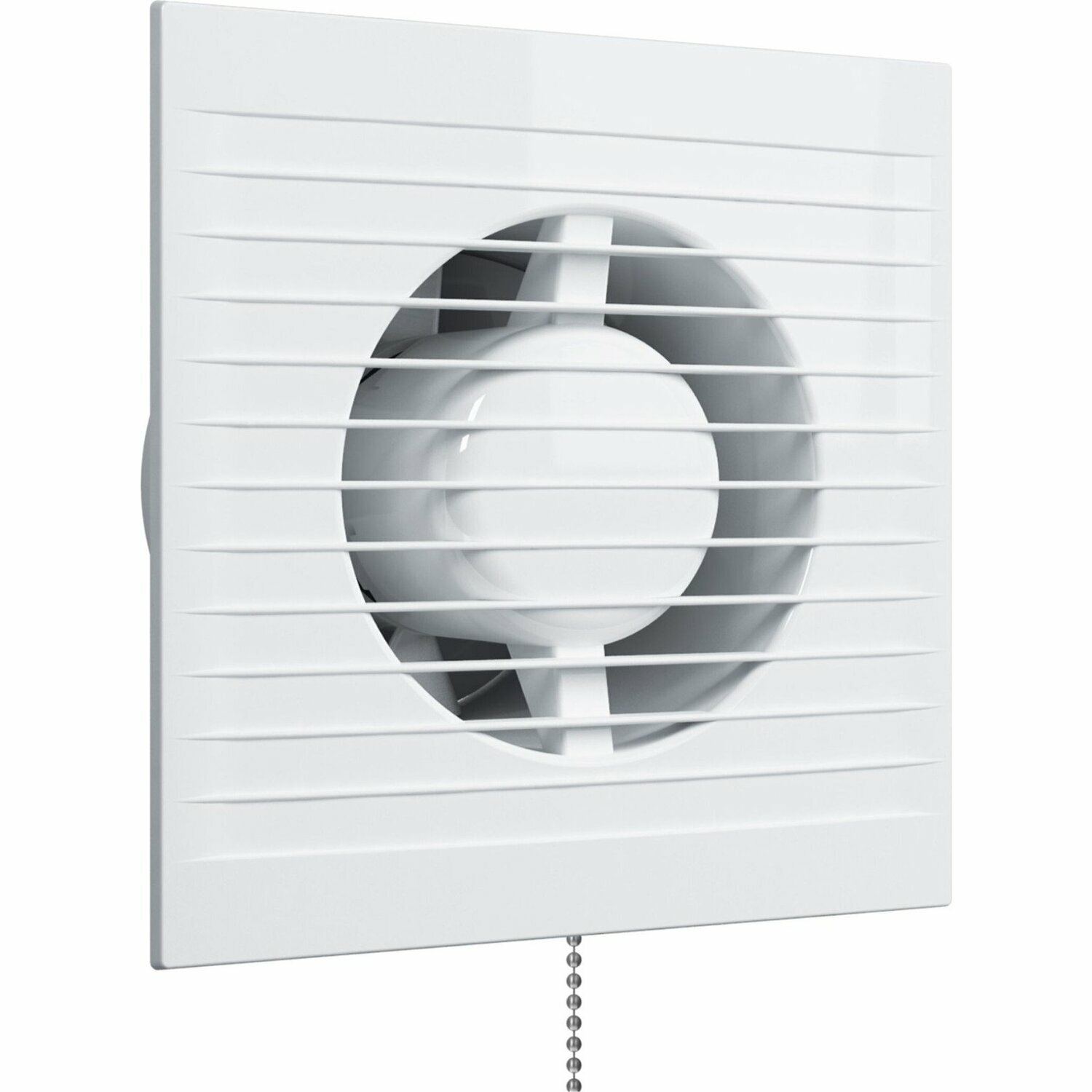 Вытяжной вентилятор ERA 100 Е S-02, 100 мм, тяговый выключатель, сетка, 90 м3/ч, 160х160 мм