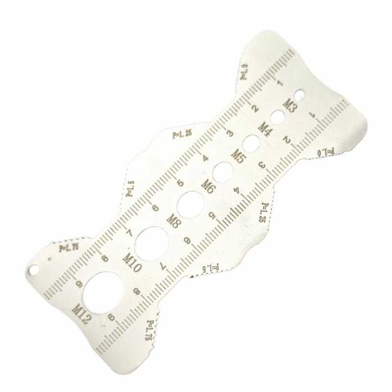 Линейка для измерения шага из нержавеющей стали, штангенциркуль вращающегося винта, измерение длины, диаметра, шага, резьбы-1шт