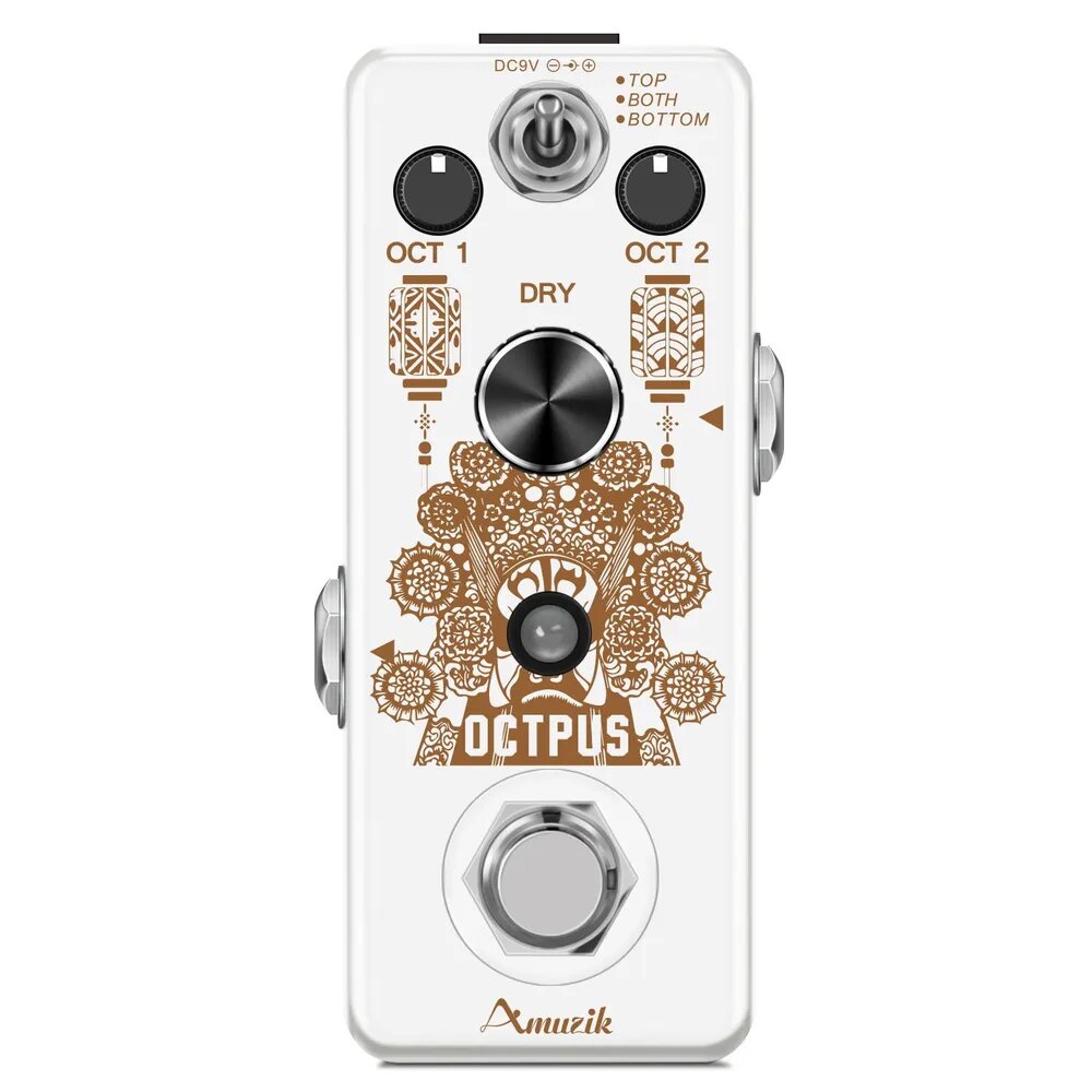 AMUZIK LEF-3806 OCTPUS Чистые октавские гитары электрические гитары Digital Octave Pedals 11 различных октаввых режимов