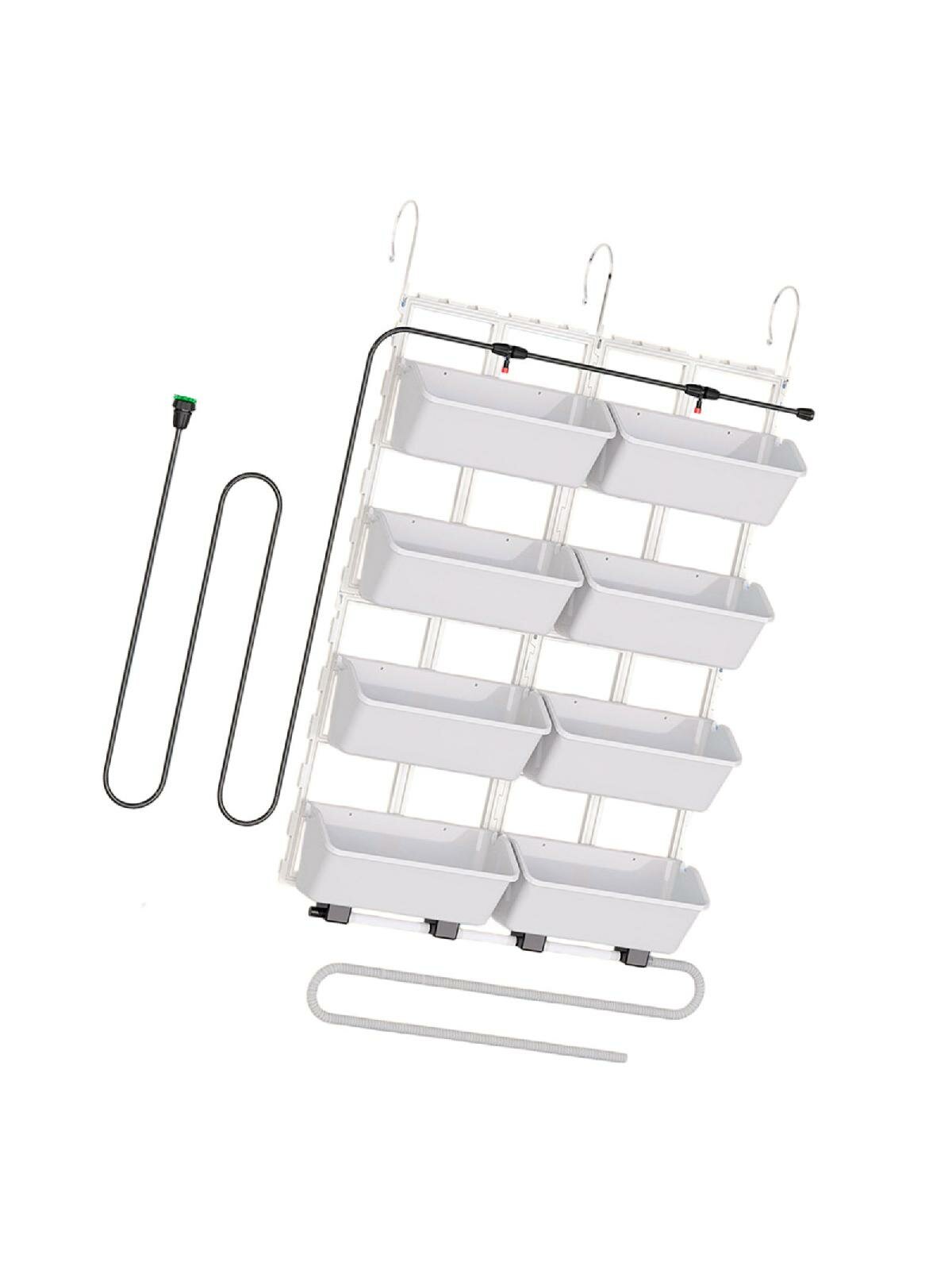 Уплотненный многоярусный контейнер для посадки с эффективным поливом для огородов с травами