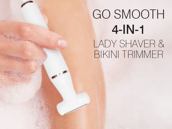Rio the Beauty Specialists Электрическая женская бритва и триммер для зоны бикини Go Smooth Electric Lady Shaver & Bikini Trimmer