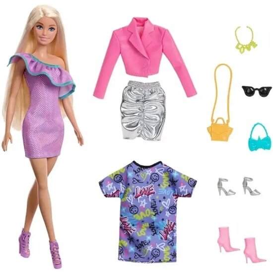 Кукла Barbie HYT61 с аксессуарами, серия Fashionistas