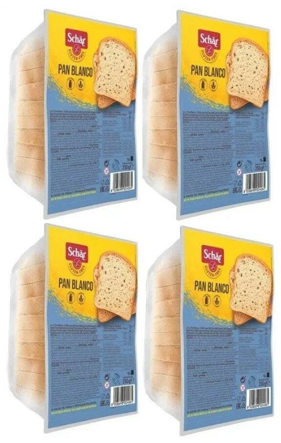 Белый хлеб без глютена Pan Blanco Dr Schar 250 г, 4 шт