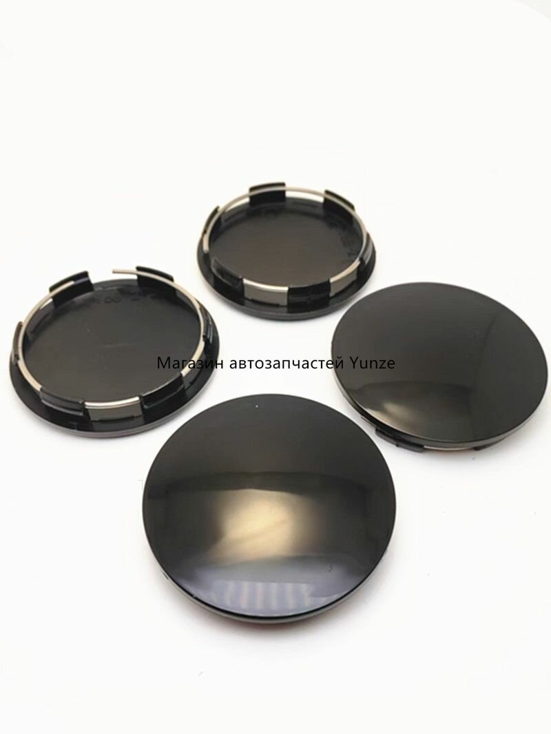 Колпачки на литые диски 68мм/62мм/13мм комплект 4 шт пустые Наклейка Заглушки ступицы пластик