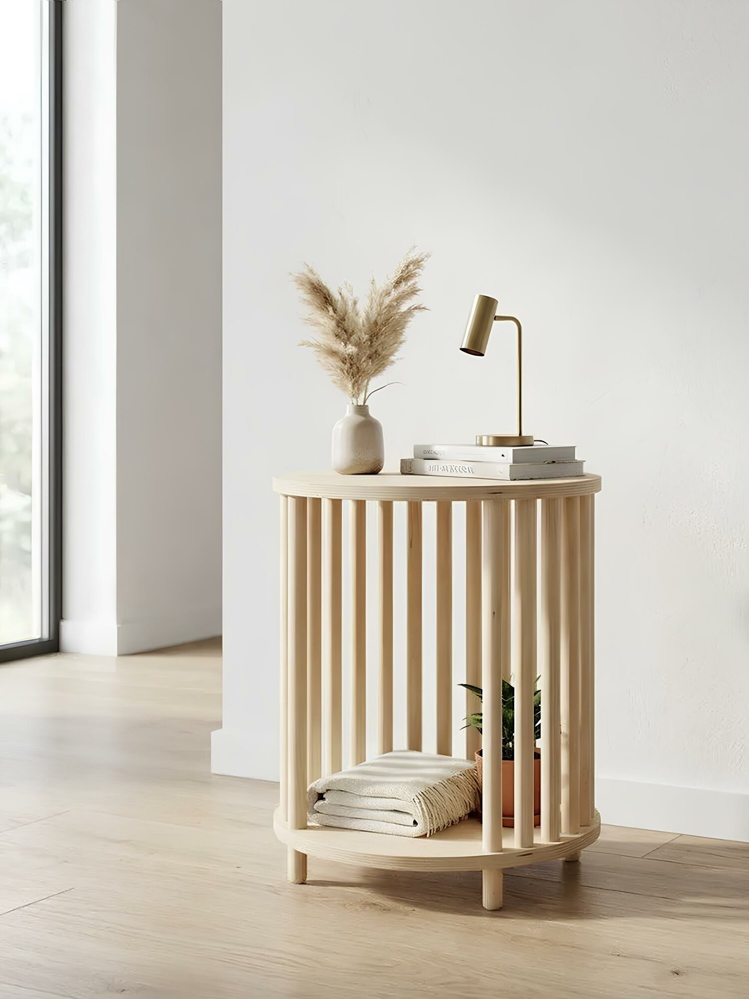 Круглая прикроватная тумба