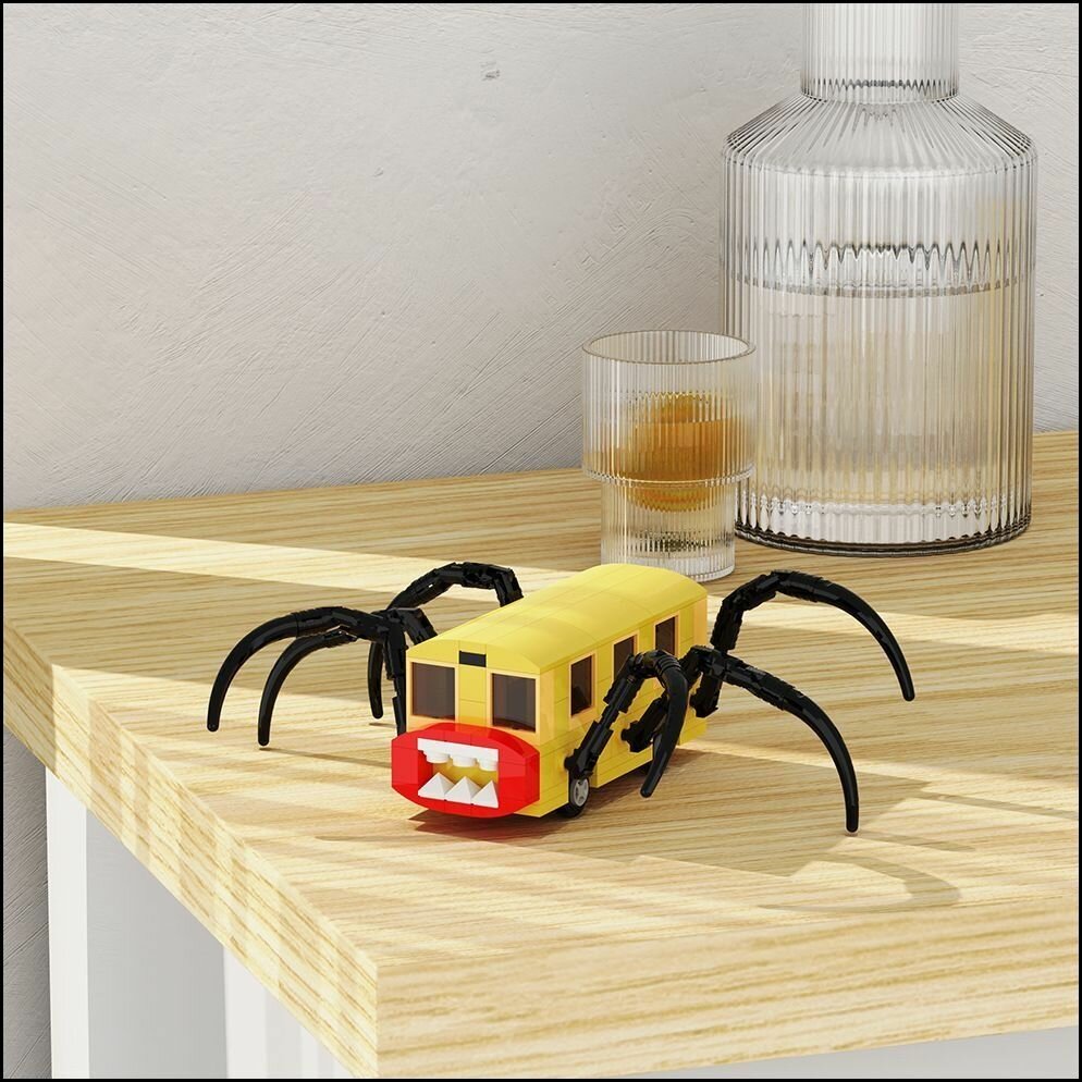 Автобус пожиратель, подвижная игрушка из пластика/Фигурка