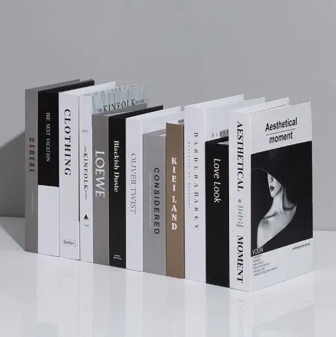 12 модных и роскошных поддельных книг, декоративные имитации книг