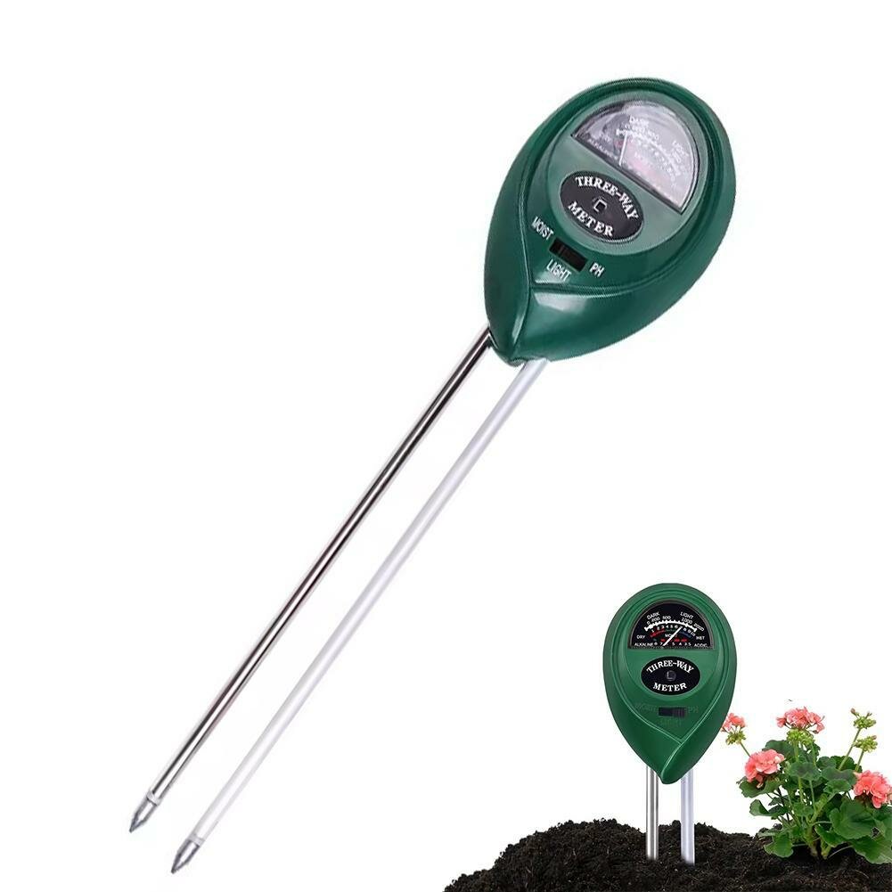 Измеритель почвы для сада точно измеряет влажность, pH и уровень освещенности