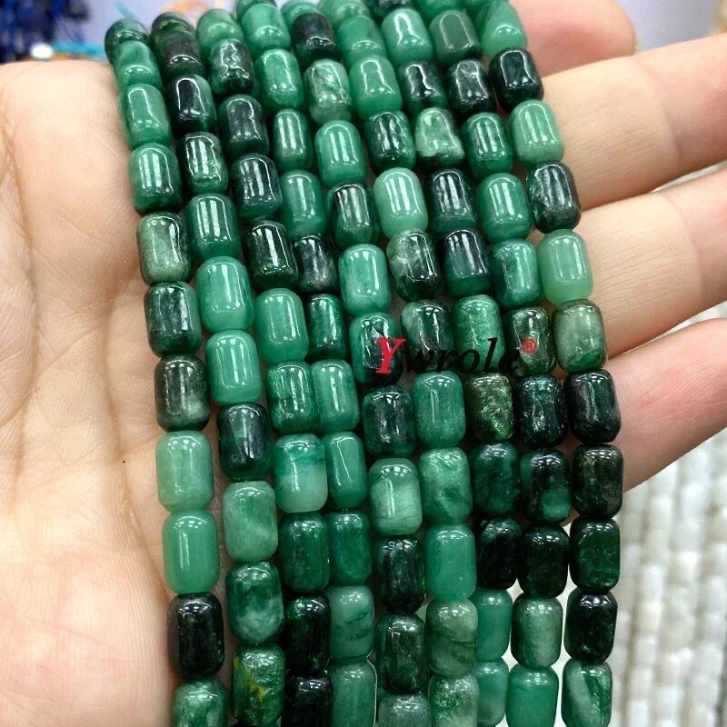 Черный турмалин, бусины 6x9 мм, YWROLE Изумрудный, 6x9mm 9-10pcs, Emerald