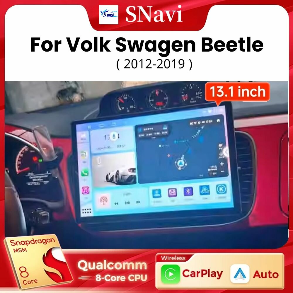 Speed SNAVIavi Для Volk Swagen Beetle 2012-2019 Год 4+64GB Автомагнитола С 10.25 Дюймов Экран Carplay 2 Din Магнитола