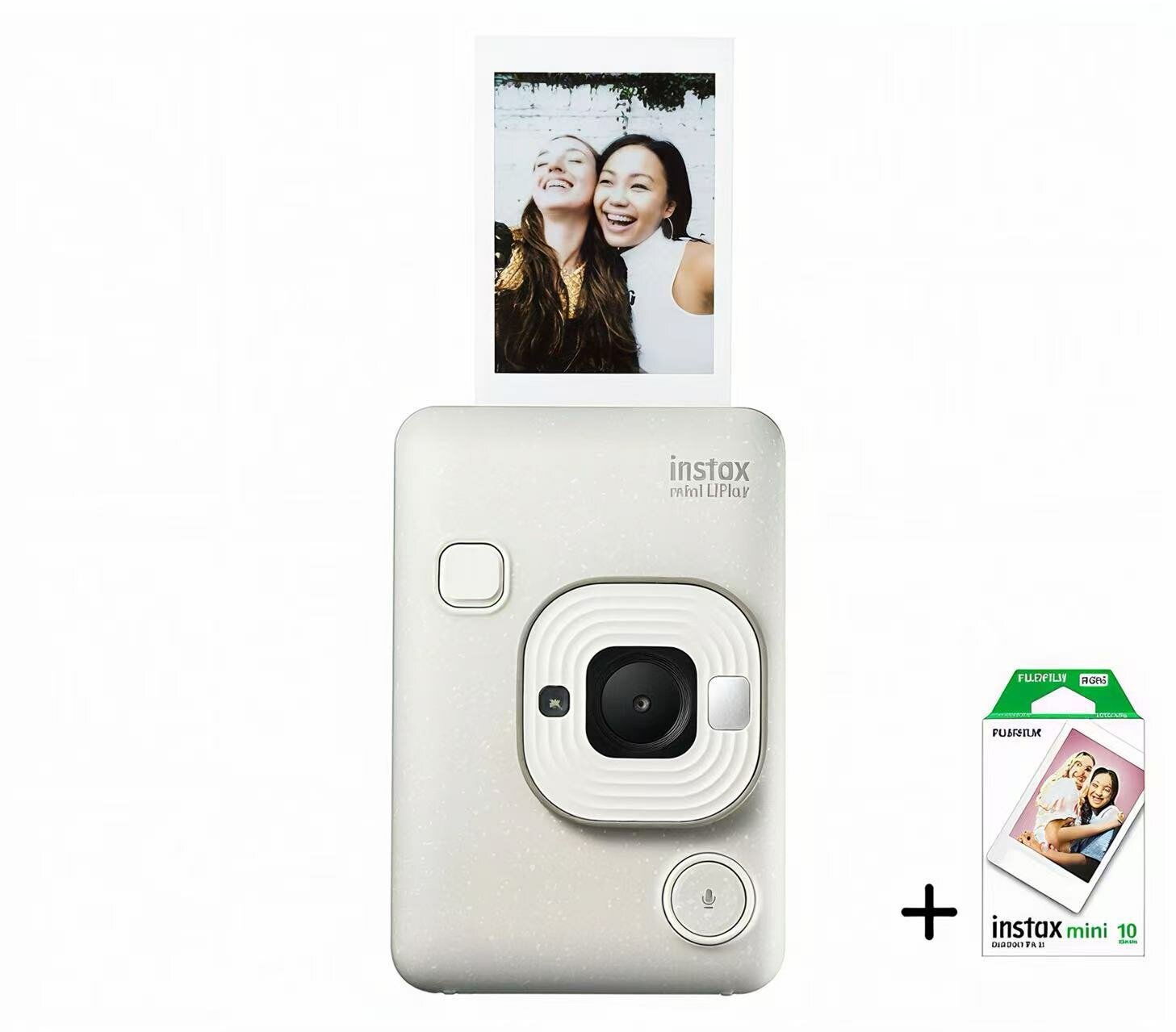 Фотоаппарат моментальной печати Fujifilm Instax Mini LiPlay, （В комплекте 10 листов фотобумаги）белый