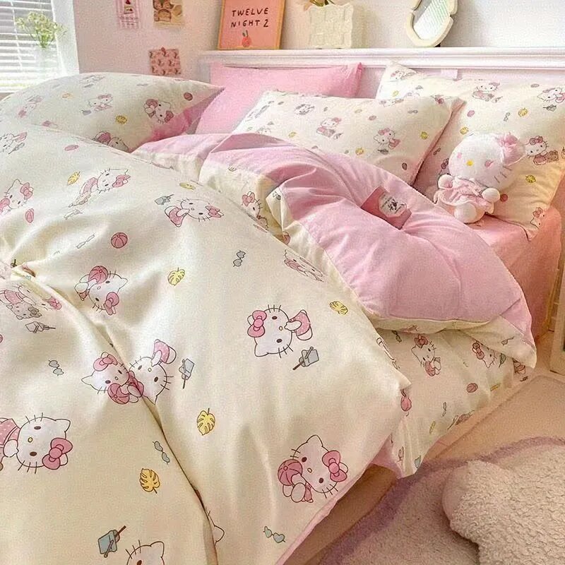 Комплект постельного белья Велюр натуральный Hello Kitty "Котенок Бэби YY", 200x230 см