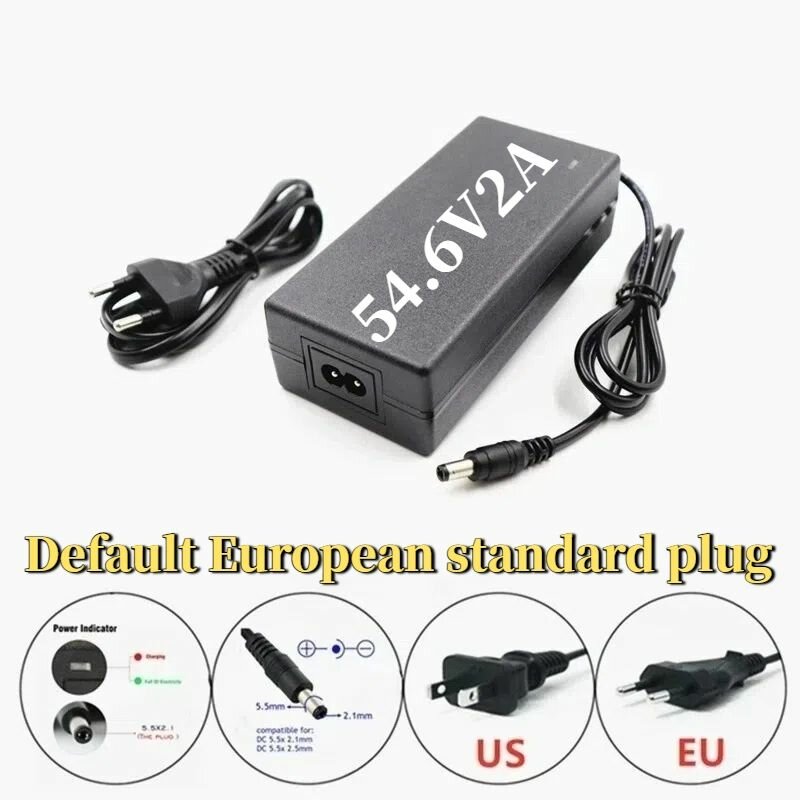 Универсальный Li-ion аккумулятор 48V 13S2P 50000mAh с системой BMS. Совместим с большинством электросамокатов и велосипедов (адаптеры в комплекте)