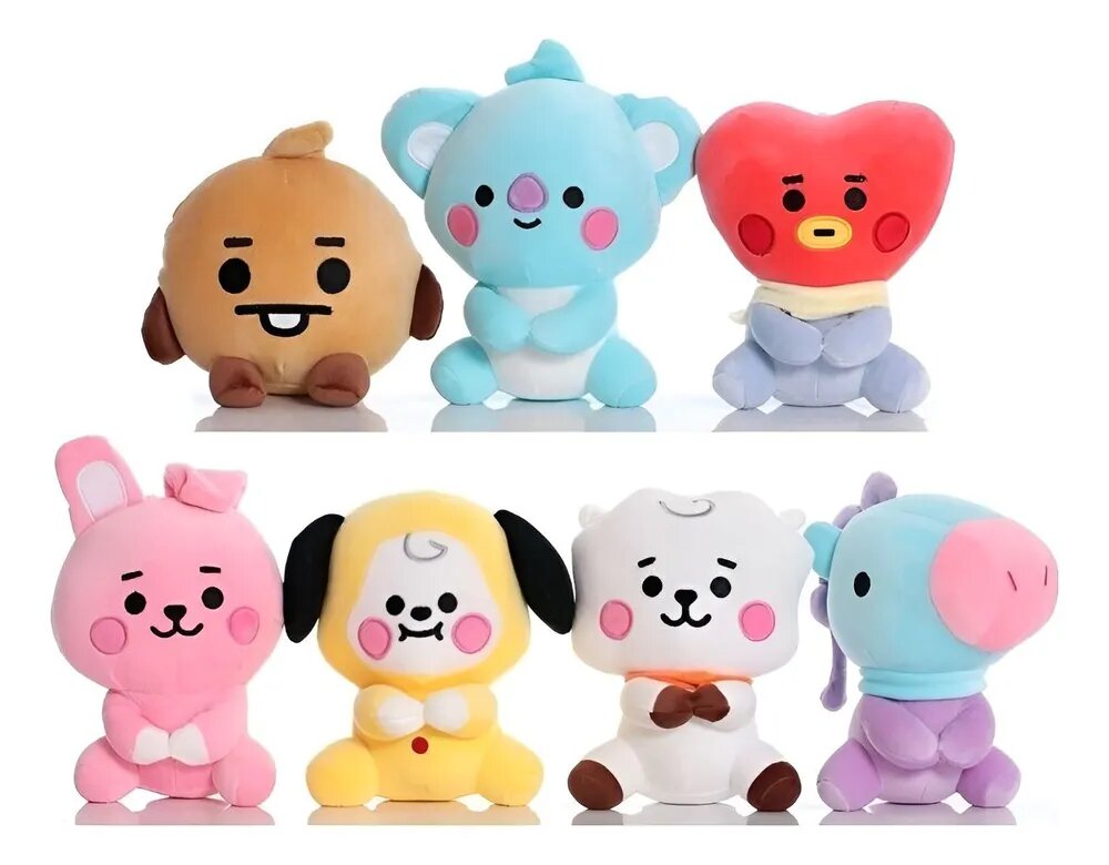 Плюшевые игрушки BTS 7 штук.