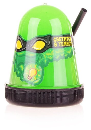 Лизун "Slime "Ninja" светится в темноте, зеленый, 130 г.