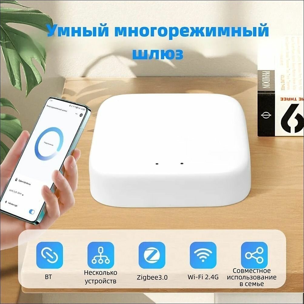 Многорежимный шлюз Tuya Smart с поддержкой ZigBee 3.0, Bluetooth и Mesh Hub, дистанционное управление с помощью приложений