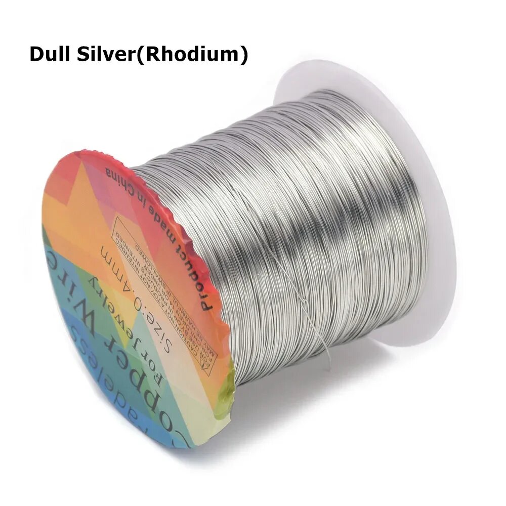 Медная проволока для бижутерии Moonrise Серебряный, 0.2mm(32Gauge)x600M, Dull Silver