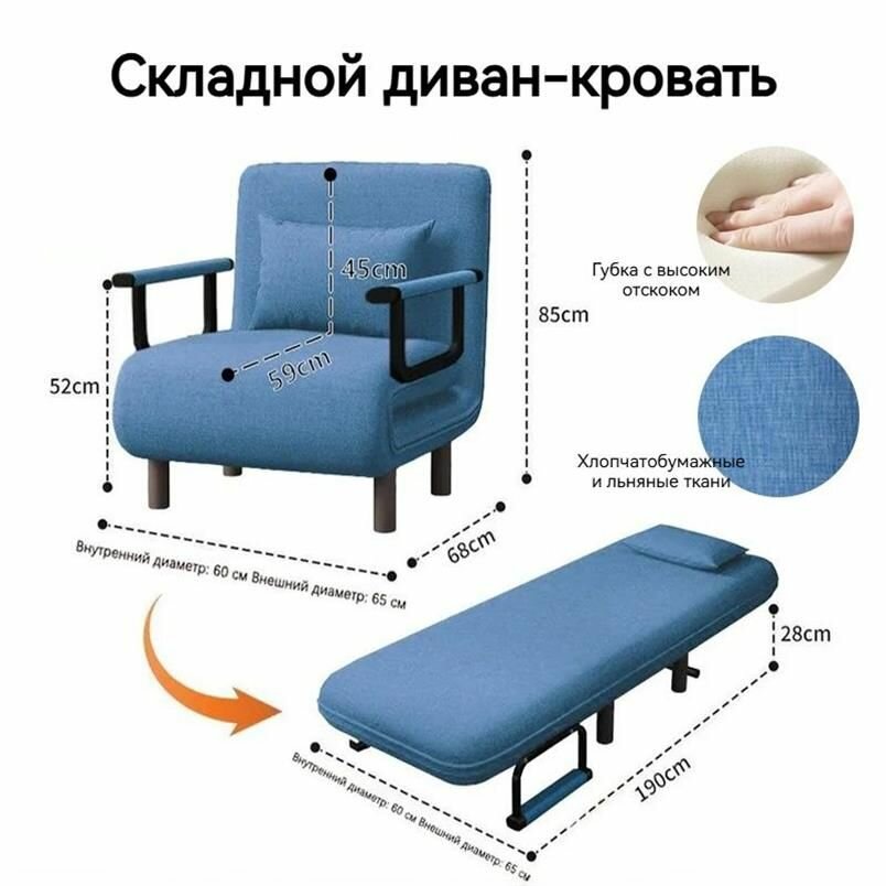 Раскладушка, складная кровать для гостей и дачи, компактное решение для временного размещения