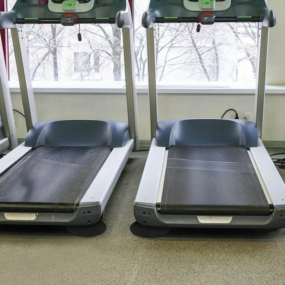 Толстые шумопоглощающие коврики из пу для беговой дорожки, набор из 6 для фитнес-оборудования