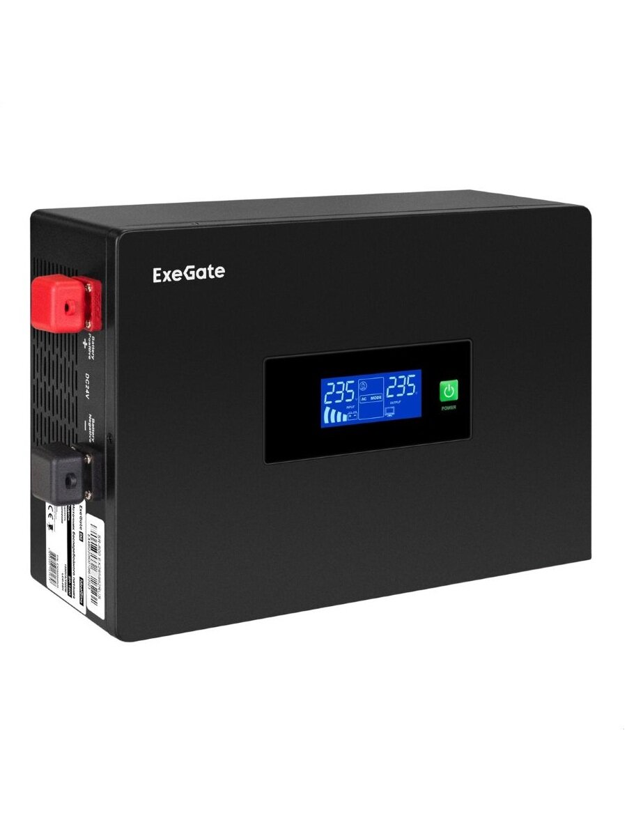 ИБП Источник бесперебойного питания Exegate IdealSine SR-1500. LCD.2SH 1500 Вт, С двойным преобразованием (On-line)